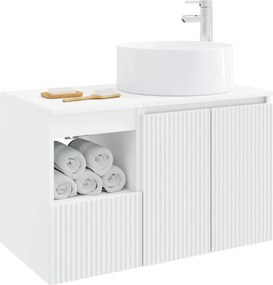 Sada koupelnového nábytku 2 ks Bílá Kompozitní dřevo 3404104