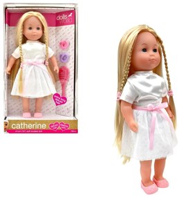 Dolls World - Panenka Catherine deluxe dlouhé vlasy 41 cm