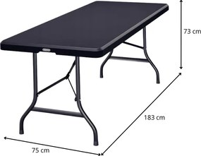 Cateringový skládací stůl Jimenez 183×75 cm antracitový