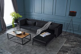 Hanah Home rohová pohovka ARDOSA černá pravá 825BLC1560