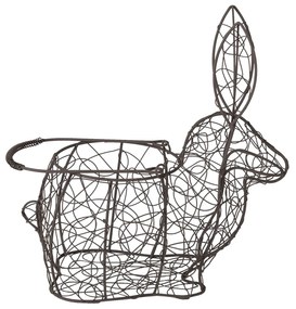 Drátěný dekorativní košík ve tvaru králíka - 26*13*28 cm