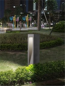 NV 9540208 Venkovní sloupkové svítidlo BARCO šedý beton skleněný difuzor LED 6W 3000K 120-230V IP65 - NOVA LUCE