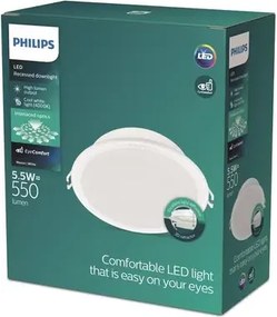 Philips Meson 5,5W 4000K bílá / LED podhledové svítidlo / 550lm / 9,5c