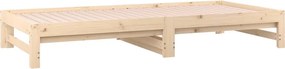 Výsuvná postel 2x (90 x 200) cm masivní borovice 3108602