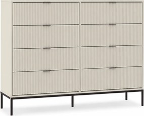 Komoda Cambre Wave III, krémová / bílá