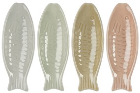 IB LAURSEN Kameninová miska ve tvaru ryby Colors růžová, béžová barva, keramika