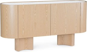 Komoda v dekoru dubu ve světle přírodní barvě 160x80,5x45,5 cm Otilia – Bizzotto