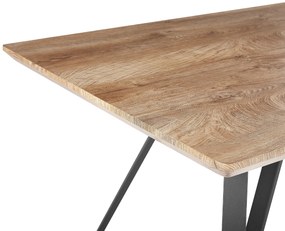 Jídelní souprava stolu a lavice světlé dřevo/černá UPTON Beliani