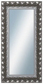 DANTIK - Zarámované zrcadlo - rozměr s rámem cca 50x100 cm z lišty ROKOKO grafitová (2884)