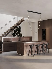 LED stmívatelné černo-zlaté designové svítidlo Alcinoe 160