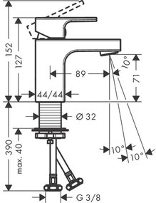 Hansgrohe Vernis Shape Umyvadlová baterie, chrom 71567000