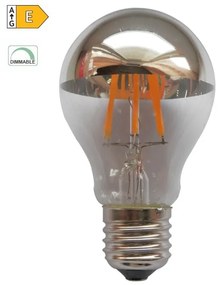 Diolamp LED Filament zrcadlová žárovka A60 8W/230V/E27/2700K/900Lm/180°/DIM stříbrný vrchlík