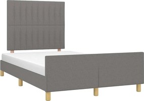 Rám postele bez matrace tmavě šedá 120 x 200 cm textil 3125204