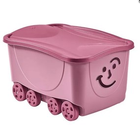Box Fancy s kolečky růžová AKCE