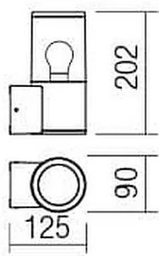 Redo 90047 - Venkovní nástěnné svítidlo FRED 1xE27/20W/230V IP54