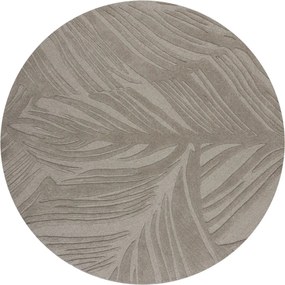 Kusový koberec Solace Lino Leaf Grey kruh, 160x160 (priemer) kruh, šedá, obývacia izba, Flair Rugs
