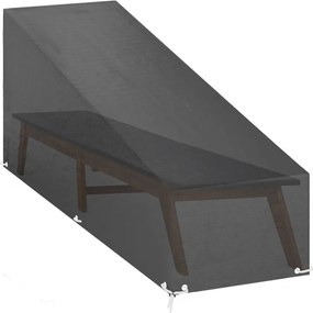 vidaXL Plachty na zahradní lehátko 2 ks 12 oček 205 x 75 x 40/70 cm PE [3155394]