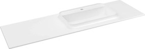 Sapho - Umyvadlo Brahea 147x52 cm, bez přepadu, otvor pro baterii, matná bílá BT147R