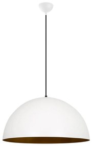 Bílé závěsné svítidlo s kovovým stínidlem ø 60 cm Sivani – Opviq lights