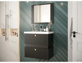 Koupelnový nábytek Syliko VI, Sifon k umyvadlu: ne, Umyvadlo: ne, Barva: černá