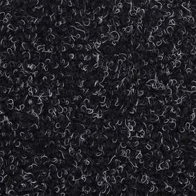 Schodové rohože samolepicí 15 ks 56 x 17 x 3 cm černé, půlkulaté 132692