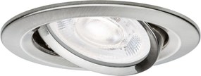 P 92421 LED vestavné svítidlo Nova Plus GU10 Flat IP65 93mm 4,9W 230V stmívatelné 4000K kov kartáčovaný - PAULMANN