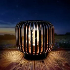 Solight WO3103 kovová oválná lucerna se žárovkou s micro LED měděná /