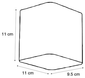 Moderní nástěnné svítidlo černé včetně LED IP54 čtvercové - Evi