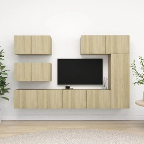 6dílný set TV skříněk dub sonoma kompozitní dřevo 3079030