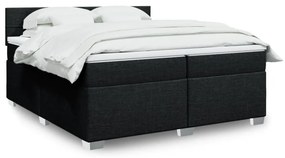 Box spring postel s matrací černá 200x200 cm textil 3288297