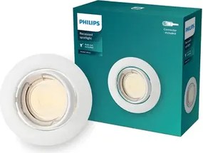 Philips Peridot bílá O9 cm / Vestavné svítidlo / GU10 / 7W / IP20