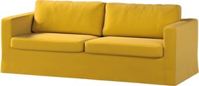 Potah na pohovku IKEA  Karlstad 3-místná, nerozkládací, dlouhý barva žlutá látka sametová
