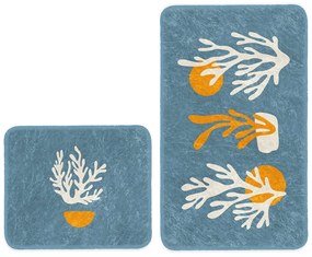 Modré koupelnové předložky v sadě 2 ks 60x100 cm – Mila Home