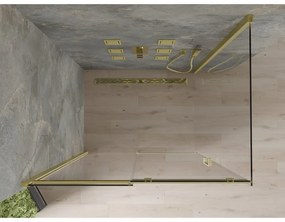 Mexen Omega sprchový kout 100x70cm, 8mm sklo, zlatý profil-čiré sklo, 825-100-070-50-00