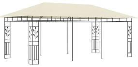 vidaXL Marketos Altán s moskytiérou 6 x 3 x 2,73 m krémový