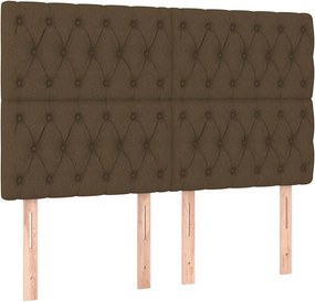 Box spring postel s matrací tmavě hnědá 140x200 cm textil 3128208