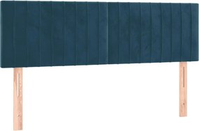 Box spring postel s matrací tmavě modrá 140x190 cm samet 3141423