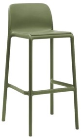 Nardi Zelená plastová barová židle Faro 76 cm