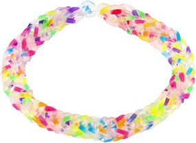 _Ostatní 1_ UDĚLEJ SI NÁRAMEK Gumičky LOOM BANDS 200ks set s doplňky strakaté 00861512