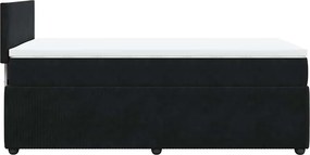 Box spring postel s matrací černá 80 x 200 cm samet 3289886