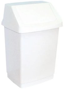 Plastový odpadkový koš MERIDA bílý 50l