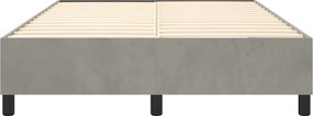 Rám postele s boxspringem světle šedý 140 x 200 cm samet 3121120