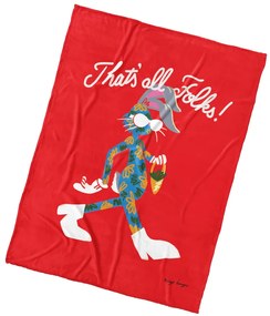 Mikroplyšová deka Králík Bugs Bunny To Je Vše Přátelé 150x200 cm