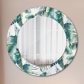 Kulaté dekorativní zrcadlo Listy fi 50 cm