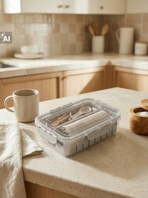 Sinsay - Dóza na potraviny s vyjímatelnými košíky - bílá