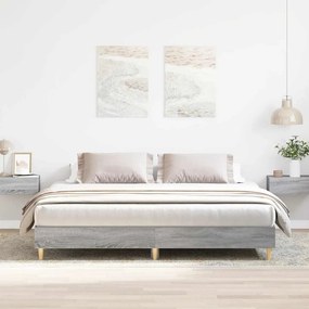 Rám postele bez matrace Grey Sonoma 180x200cm kompozitní dřevo 3329026
