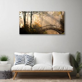 Obraz na plátně Les Most Architektura 125x50 cm