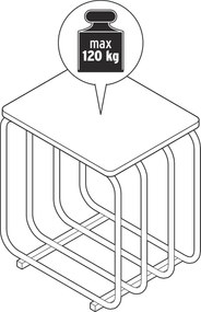 Tchibo - Stolička - barva: hnědá
