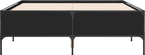 Rám postele černý 150 x 200 cm kompozitní dřevo a kov 3279792