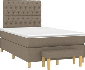 Box spring postel s matrací taupe 120x200 cm textil 3137385